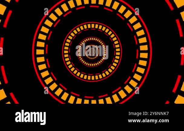 Tunnel Looping Animation, Colorful circular Tunnel, Round sci-fi tunnel ...