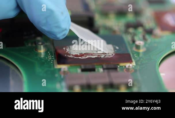 Applying thermal paste to computer central processing unit and ...