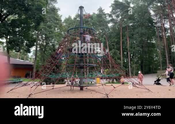 Children climbing on playground structure Stock Videos & Footage - HD ...