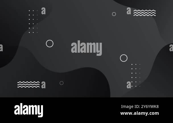 Minimalist black looping animation with fluid geometric shapes Stock ...