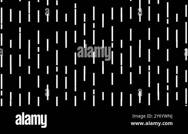 Black background with white vertical lines in a staggered pattern ...