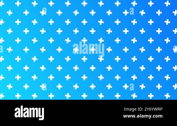 Blue gradient background with evenly spaced white plus signs, seamless ...