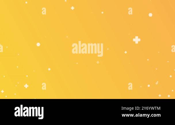 Yellow gradient background with white geometric shapes animation ...