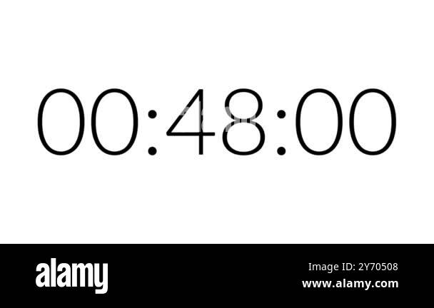 1 minute digital clock countdown timer digital clock on white ...