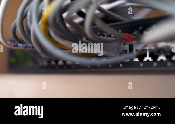 Computer network cable switches Stock Videos & Footage - HD and 4K Video Clips - Alamy
