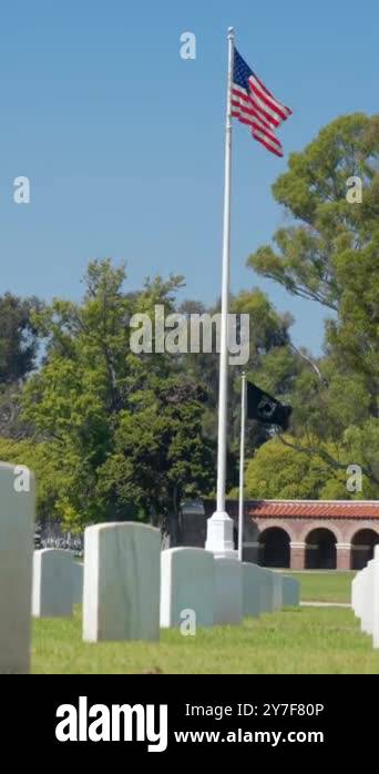 World War II American military cemetery. american veteran cemetery in ...