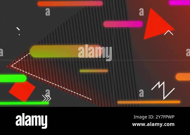 Animation colourful shapes moving triangles Stock Videos & Footage - HD ...