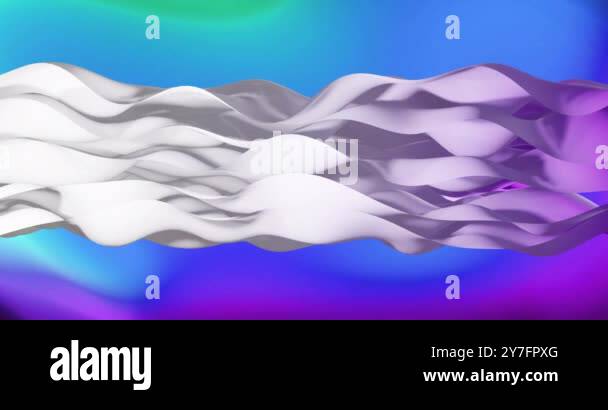 Animation of waving layers moving over multi coloured background ...