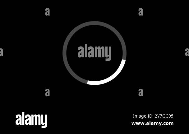 Sleek Modern Circular Loading Animation Featuring A Rotating White