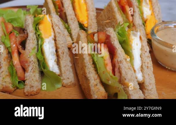 Club sandwiches white bread Stock Videos & Footage - HD and 4K Video ...