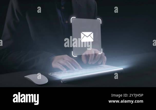 Business person checking email inbox, organizing and prioritizing ...