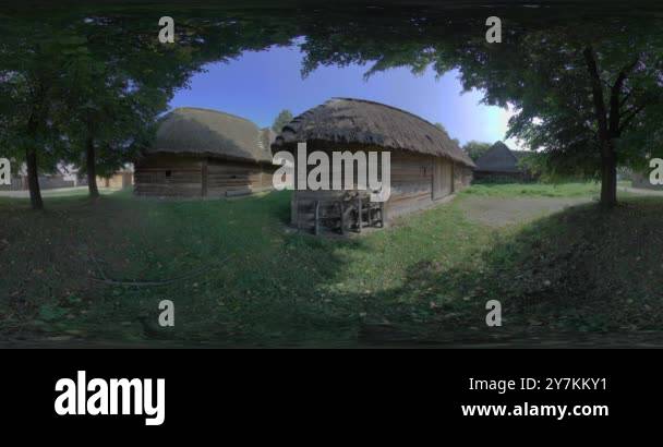 This 360-degree video shows a restored historical village with ...