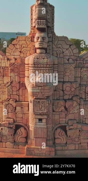 The Monument to Cuauhtmoc is a towering pre-Hispanic sculpture that ...