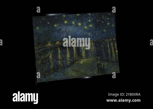 Floating painting by Vincent Van Gogh - Starry Night Over the Rhone ...