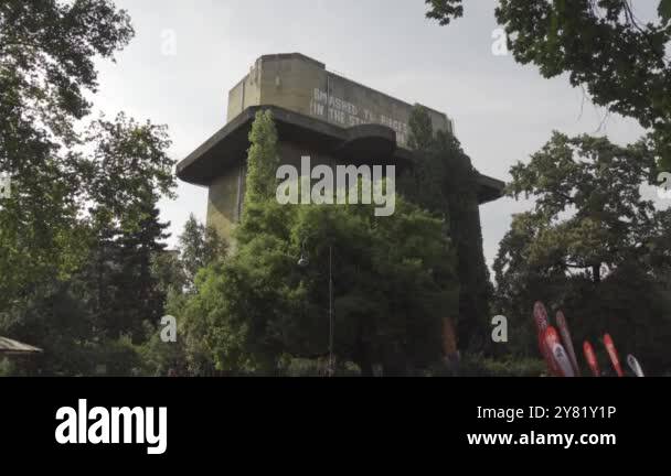 August 26, 2024. Vienna, Austria. Flak bunker of second world war ...