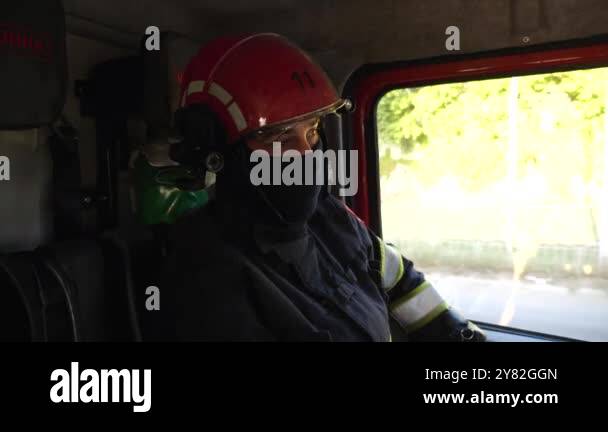 Fireman driving fire truck Stock Videos & Footage - HD and 4K Video ...