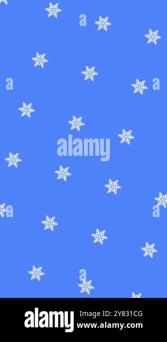 Abstract small cute blue stars rotating and flowing on black background ...