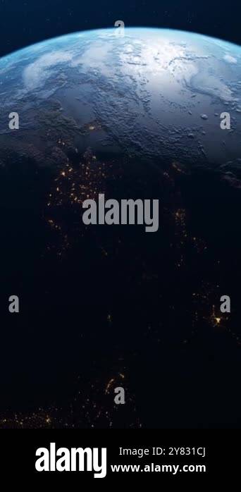 Animation of rotation of Earth and transition of day and night ...