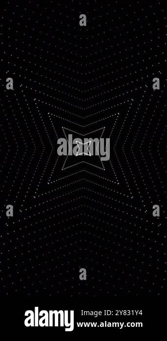 3d space effect with pattern of dots. Animation. Hypnotic effect of ...