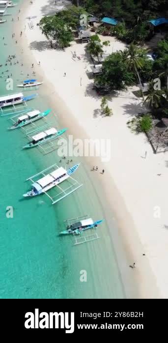 Vertical drone footage captured in May showing islands during an island ...