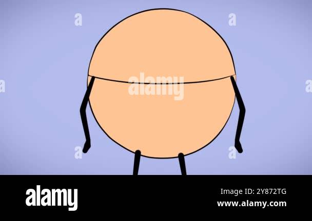 2d animated cartoon eye character Opening her eyes and eyelids and ...