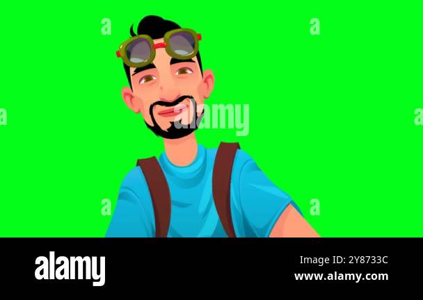 2d animated cartoon character of a man who wears smokey glasses and is ...