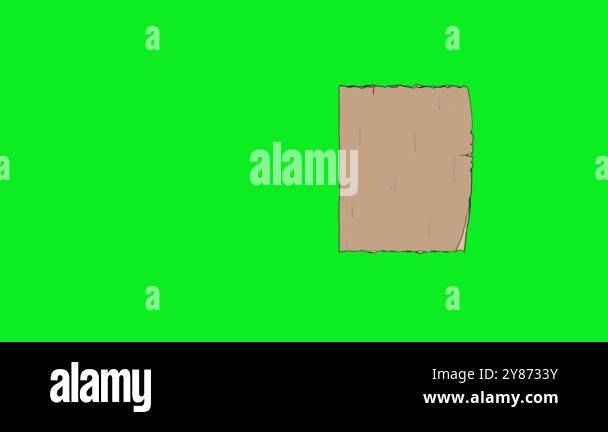 2d animated cartoon A sheet of paper that can be folded and opened, in ...