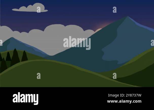 2d animated cartoon character of a holy and pure man who raises his ...