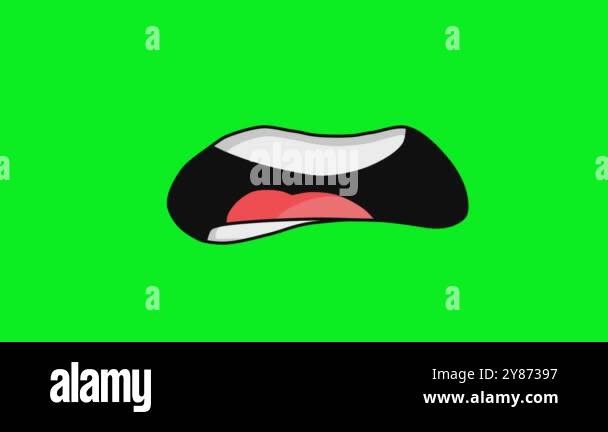 2d animated cartoon Crying and upset mouth is sad and shedding tears ...