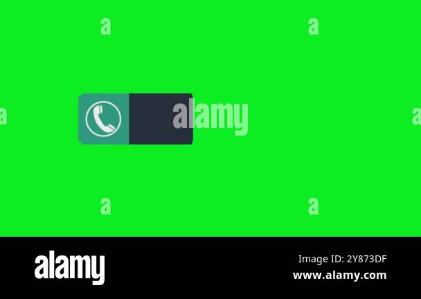 2d animated cartoon A box for placing the phone number in virtual space ...