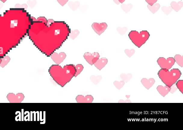 Pixelated heart shape icon vector Stock Videos & Footage - HD and 4K ...