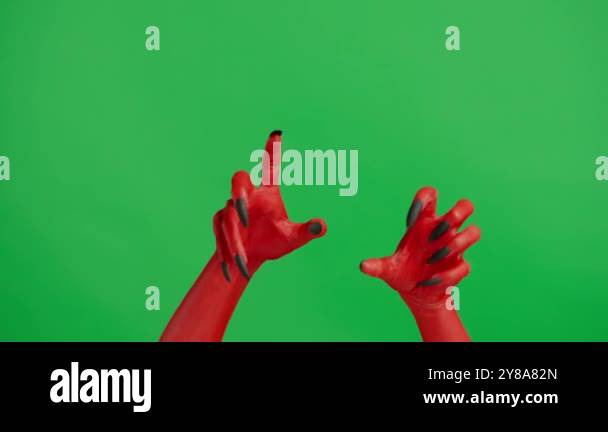 Scary red devil hands black Stock Videos & Footage - HD and 4K Video ...