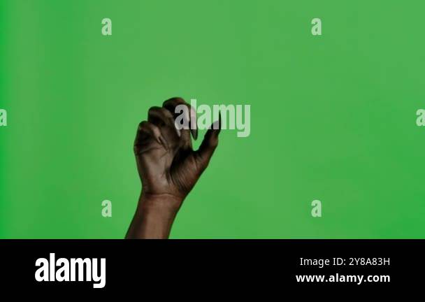 Scary hand showing gestures in studio. Creepy halloween devil monster ...