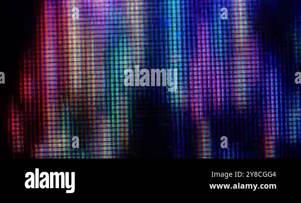 Extreme macro view of 4K LED matrix red, blue, and green sub-pixels ...