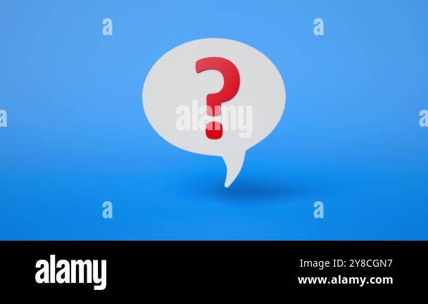 Question mark turning into exclamation mark on a speech bubble Stock ...