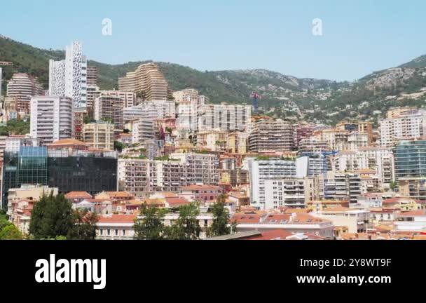 Panoramic view of Monte Carlo, Monaco. France, Mediterranean Sea ...