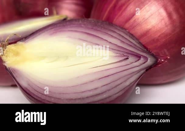 Whole red onion half Stock Videos & Footage - HD and 4K Video Clips - Alamy