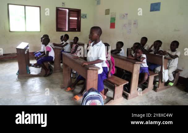 Bata, Equatorial Guinea - September 2024: Children in class at a rural ...