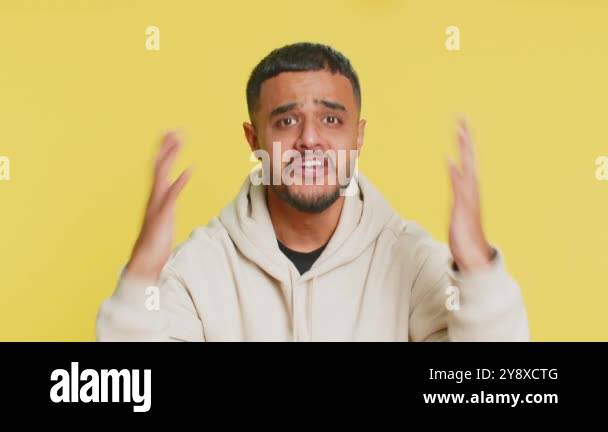 Irritated angry Indian man screams from stress tension problems feels ...
