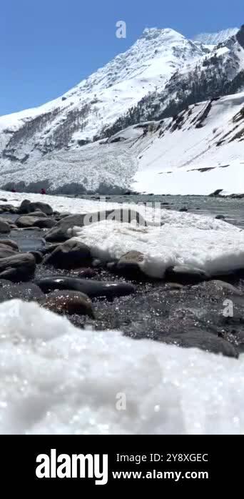Melting snow in mountains feeding rivers that sustain ecosystems It ...