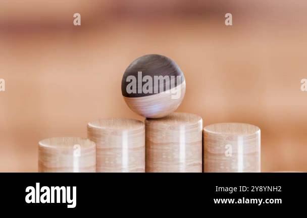 Oddly Satisfying wooden Marble Ball Motion on Tiles Smooth Seamless ...