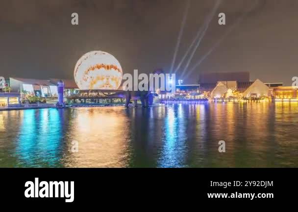 Panorama showing Riyadh Boulevard World entertainment park with largest ...