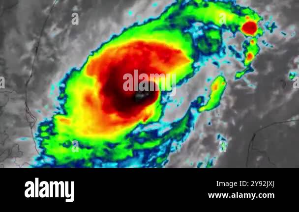 Hurricane. Hurricane Milton. Hurricane seen from space, showing its ...