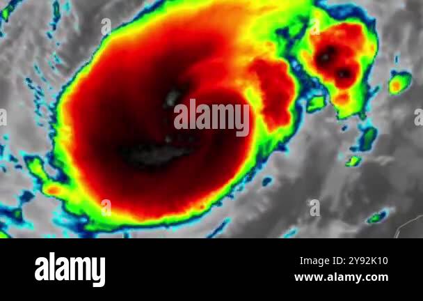 Hurricane. Hurricane Milton. Hurricane seen from space, showing its ...