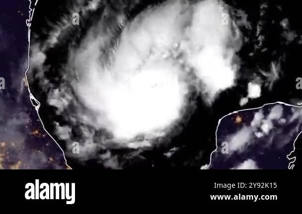 Hurricane. Hurricane Milton. Hurricane seen from space, showing its ...