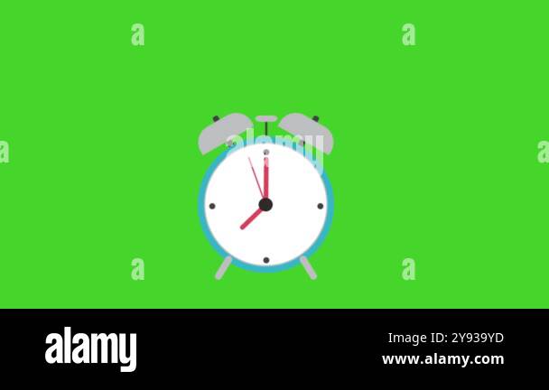 2d animated character of Desk clock for waking up when it alerts and ...