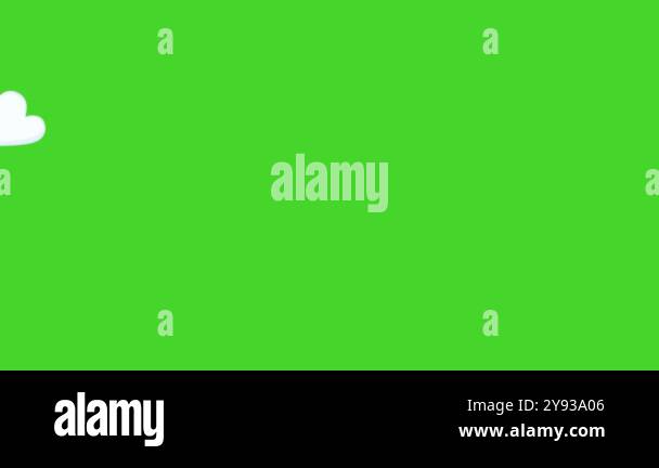 2d animated character of Beautiful cute fluffy white cloud moving in ...