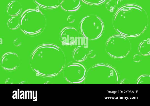 2d animated character of Bubbles and bubble circles suspended in the ...