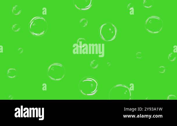 2d animated character of Bubbles and bubble circles suspended in the ...
