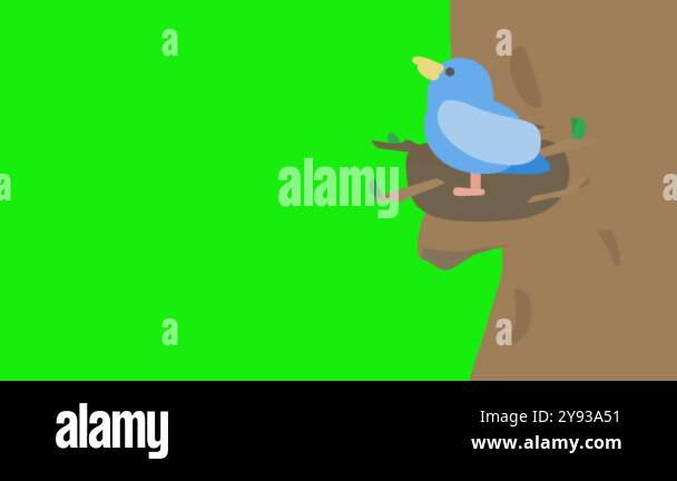 2d animated character of The parrot or nightingale from Khan Abi is ...